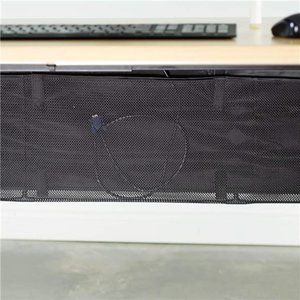 Accents | Black 3inch Under Desk Privacy And Cable Management Organizer ...